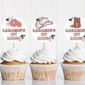 Girl 1st Rodeo Birthday Bundle Editable Invitation Template Set ...