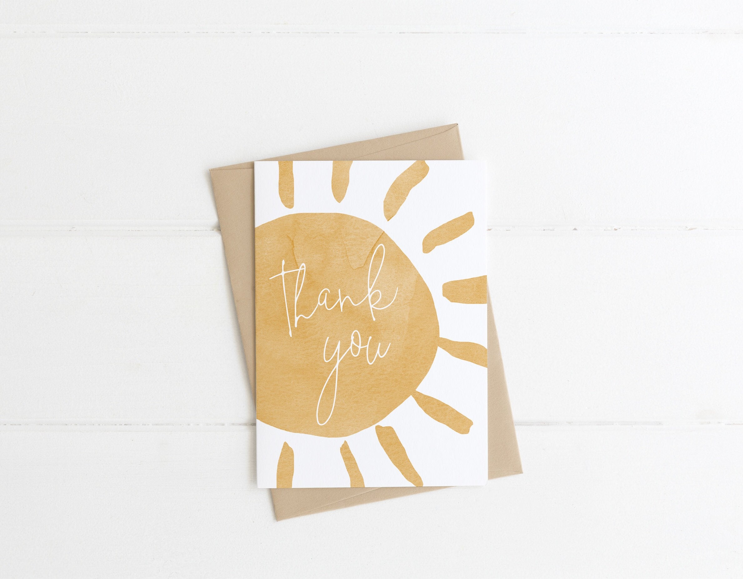 Sunshine Thank You Card Template Our Little Sunshine - Etsy
