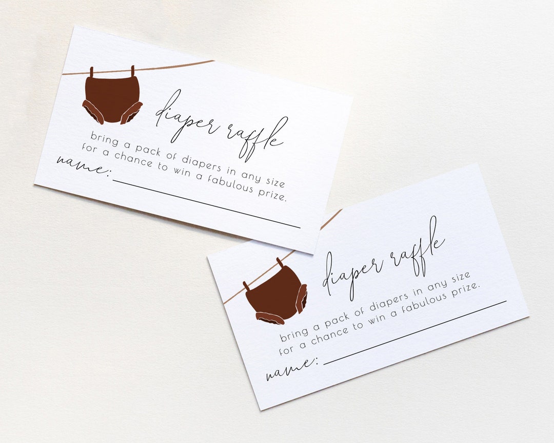 Boho Clothesline Diaper Raffle Ticket Girl Baby Shower - Etsy