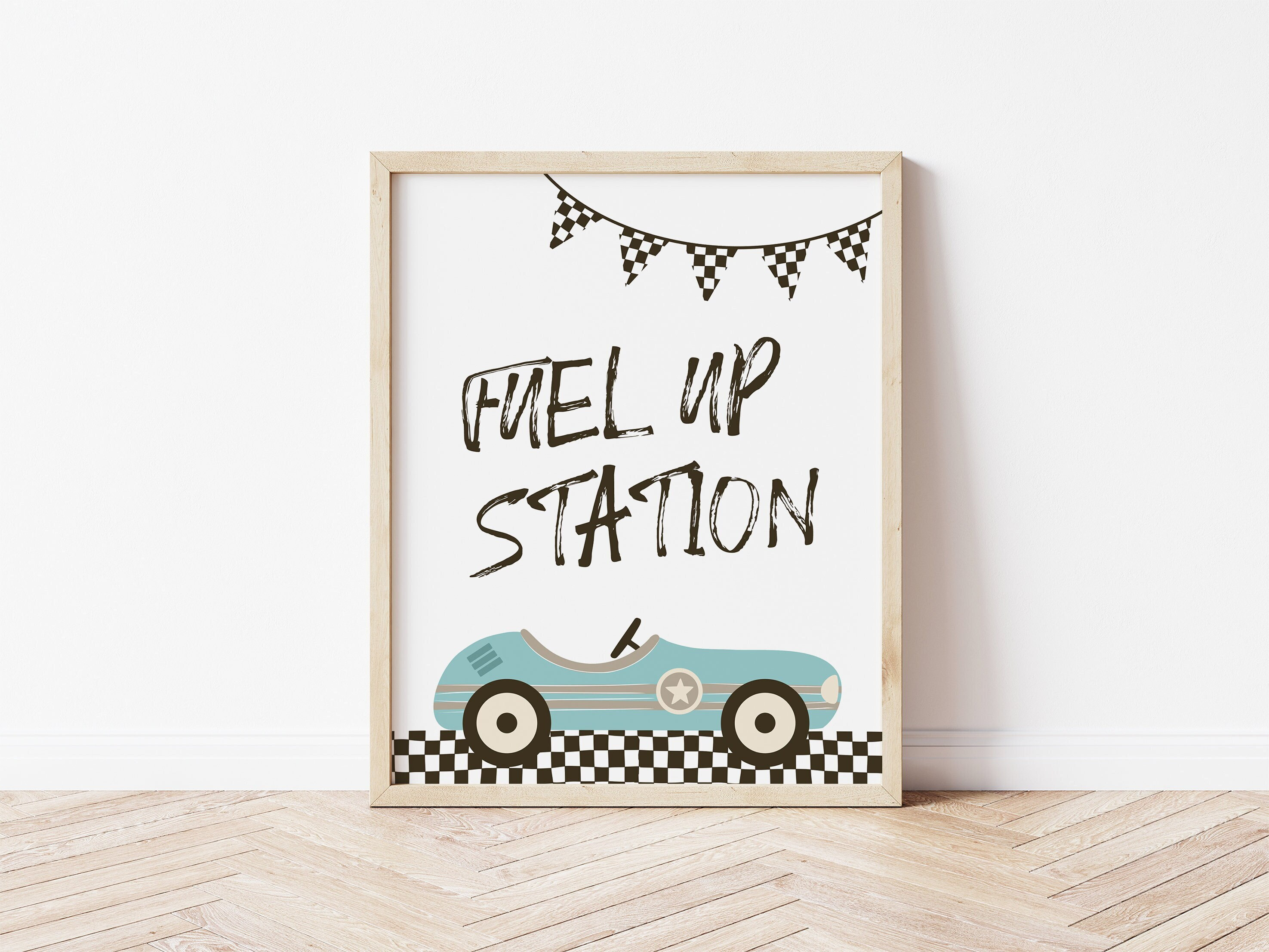 Editable Race Car Sign Template Fuel up Station TWO Fast - Etsy
