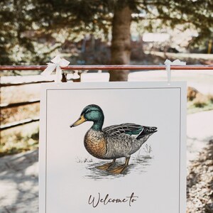 One Lucky Duck Birthday Welcome Sign Template | Editable Duck First ...
