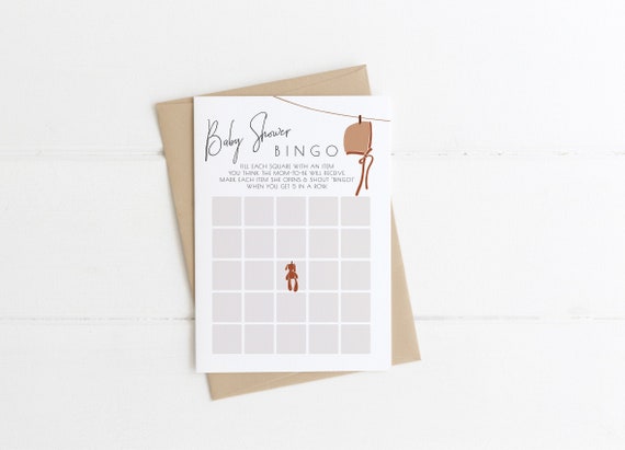 Clothesline Bingo Baby Shower Printable Game Gender Neutral | Etsy