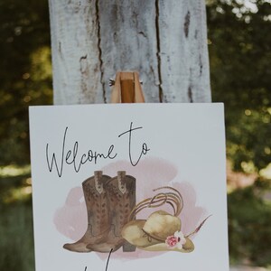 1st Rodeo Birthday Welcome Sign | Cowgirl First Birthday Party Welcome ...