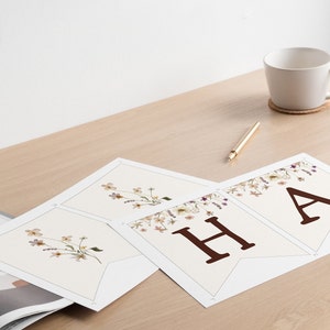 Wildflower Birthday Banner Template | Printable Little Wildflower Happy ...