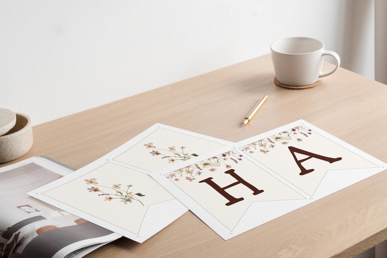 Wildflower Birthday Banner Template | Printable Little Wildflower Happy ...