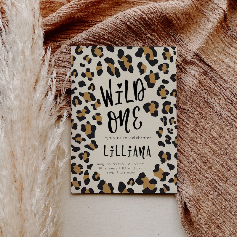 Wild One 1st Birthday Invitations - Etsy