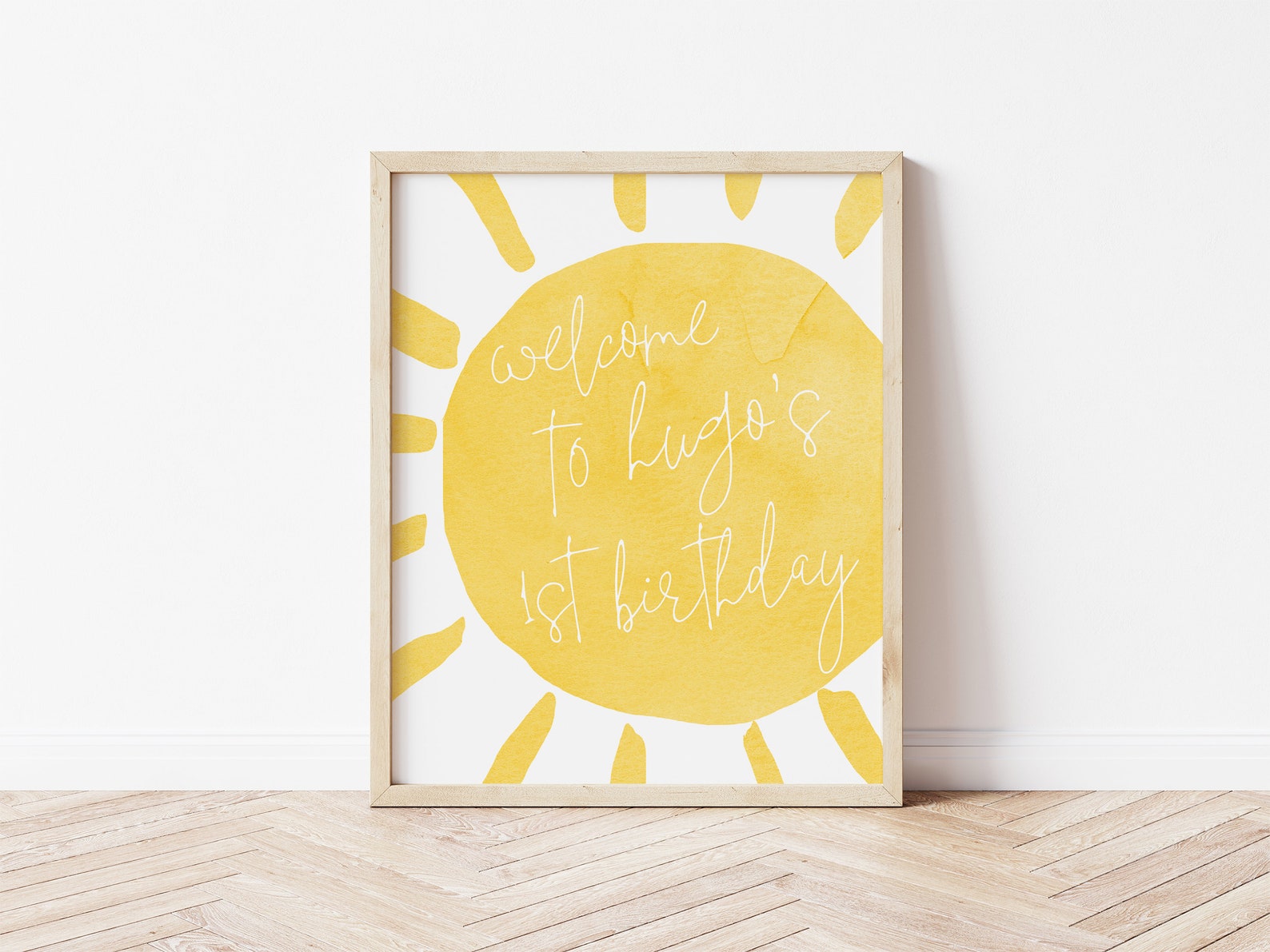 Sunshine Welcome Sign Template Our Little Sunshine Birthday - Etsy