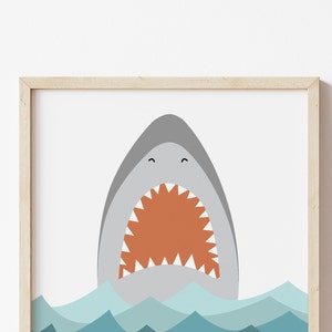 Grab a Bite Shark Birthday Party Food Table Editable Sign Template ...