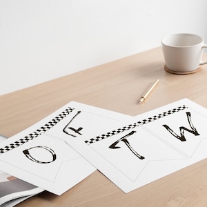 TWO Fast Banner Template | Editable Race Car 2nd Birthday Printable ...