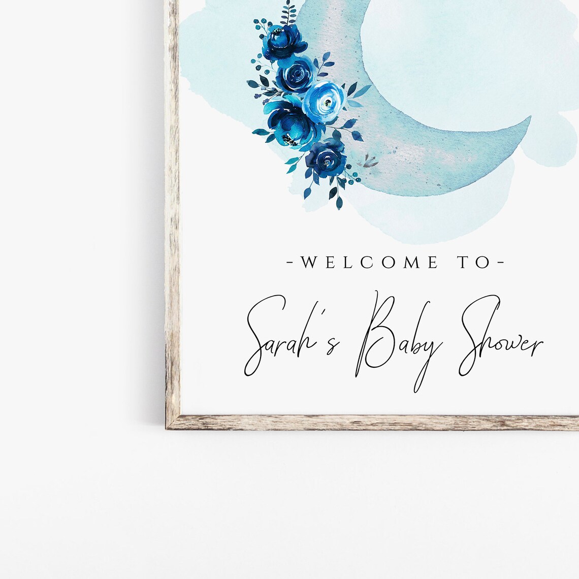 Moon Baby Shower Welcome Sign Boy Over the Moon Baby Shower - Etsy