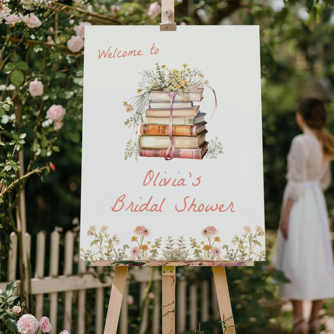 A New Chapter Welcome Sign Template | Editable Her Next Chapter Book ...