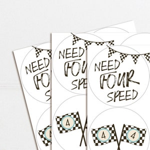Need FOUR Speed Cupcake Topper Template | Editable Race Car 4th ...