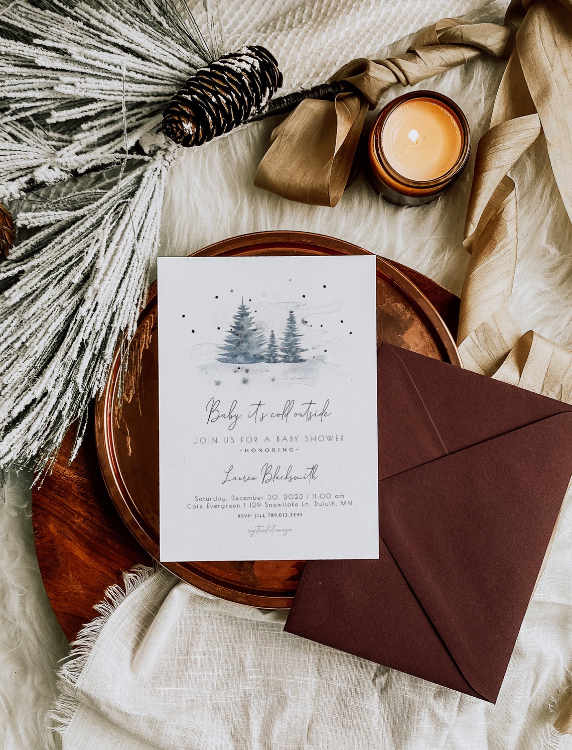 Baby It's Cold Outside Baby Shower Bundle Editable - Etsy