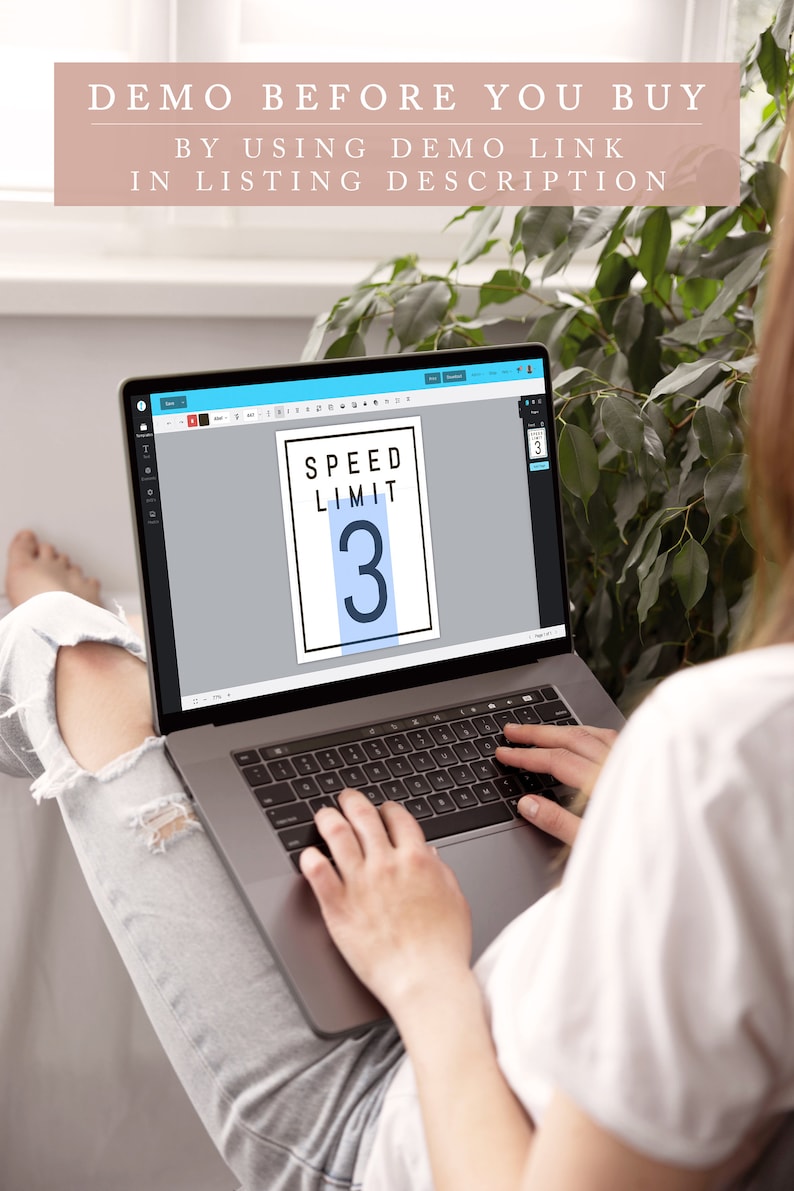 Speed Limit 3 Sign Template Can't Catch Me I'm Three - Etsy