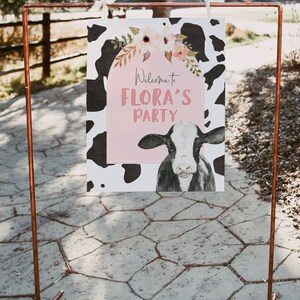 Cow 2nd Birthday Bundle Templates | Holy Cow Moo Moo I'm Two Girl 2nd ...
