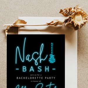 Nash Bash Bachelorette Party Invitation Nashville Bridal - Etsy