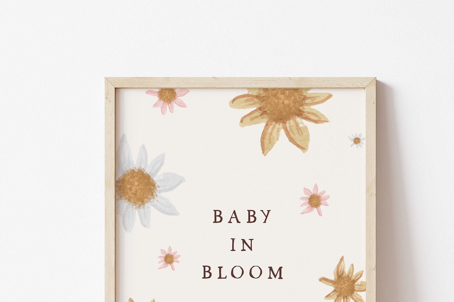 Baby in Bloom Printable Sign | Wildflower Baby Shower Decor | Baby in ...
