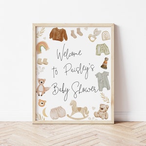 Boy Baby Shower Welcome Sign Template It's a Boy Baby Editable ...