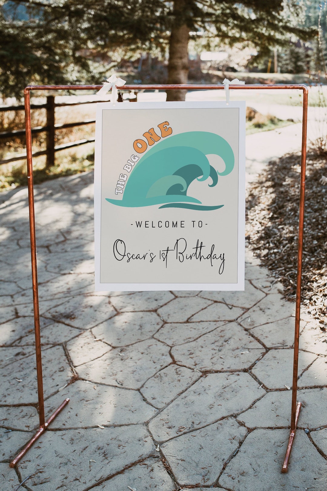Surf 1st Birthday Welcome Sign Template | the Big ONE First Birthday ...