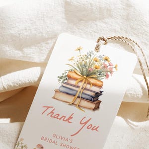 A New Chapter Favor Tag Template | Editable Her Next Chapter Begins ...