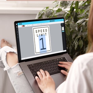 Speed Limit 1 Sign Template | Fast ONE Race Car Birthday Party DIY Sign ...