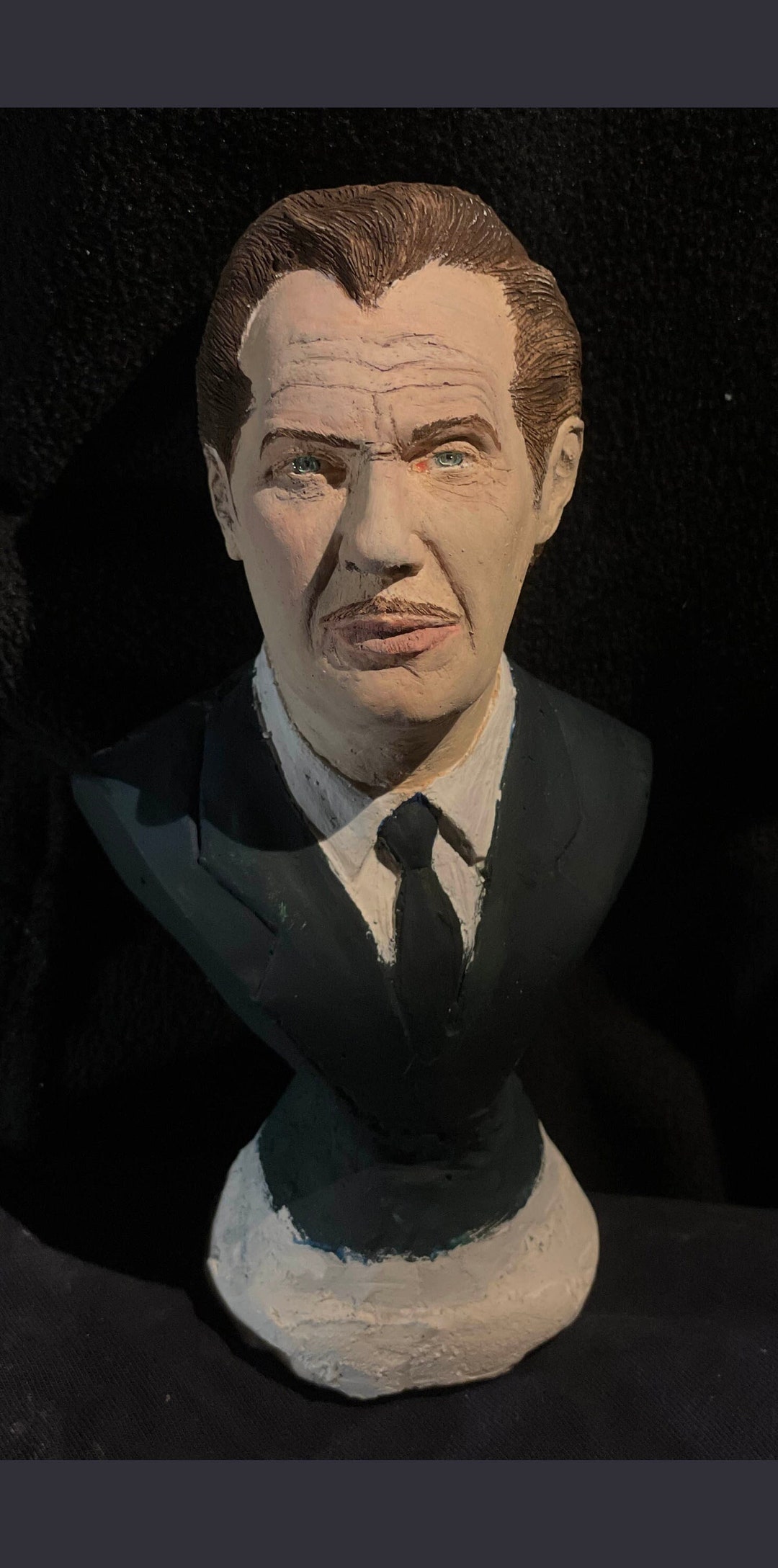 Vincent Price Portrait Sculpture Bust Statue Painted - Etsy