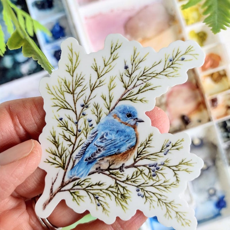 Bluebird Stickers - Etsy