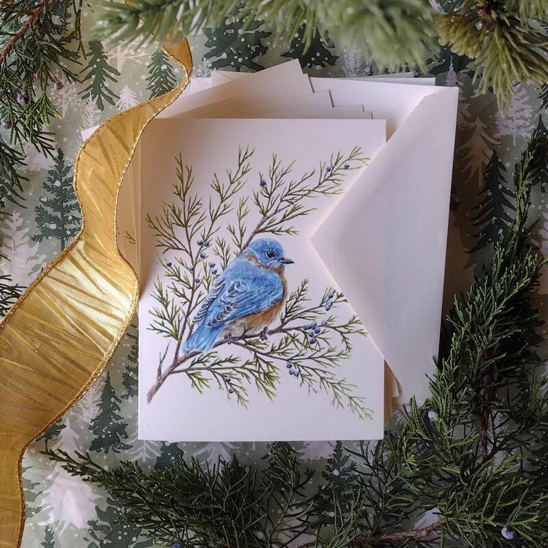Juniper Christmas Card - Etsy