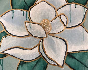 Mini Abstract Purple, Green, and Gold Mardi Gras Crown Painting on ...