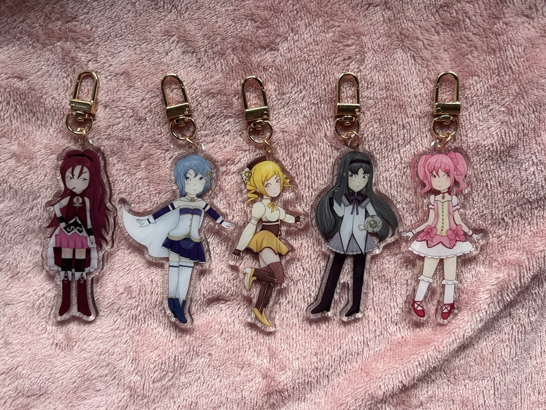 Madoka Magica 3.5 Acrylic Chibi Anime Keychain - Etsy