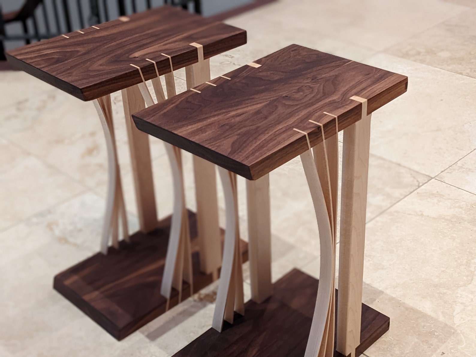 Walnut & Maple Audiophile Speaker Stands – Custom Height, PAIR - Etsy