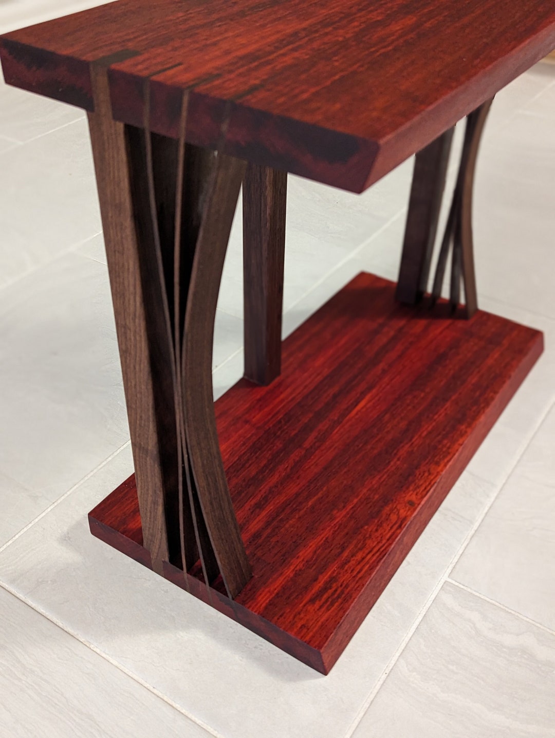Center Speaker Stand - Exotic Padauk Wood With Walnut Legs- Japanese ...