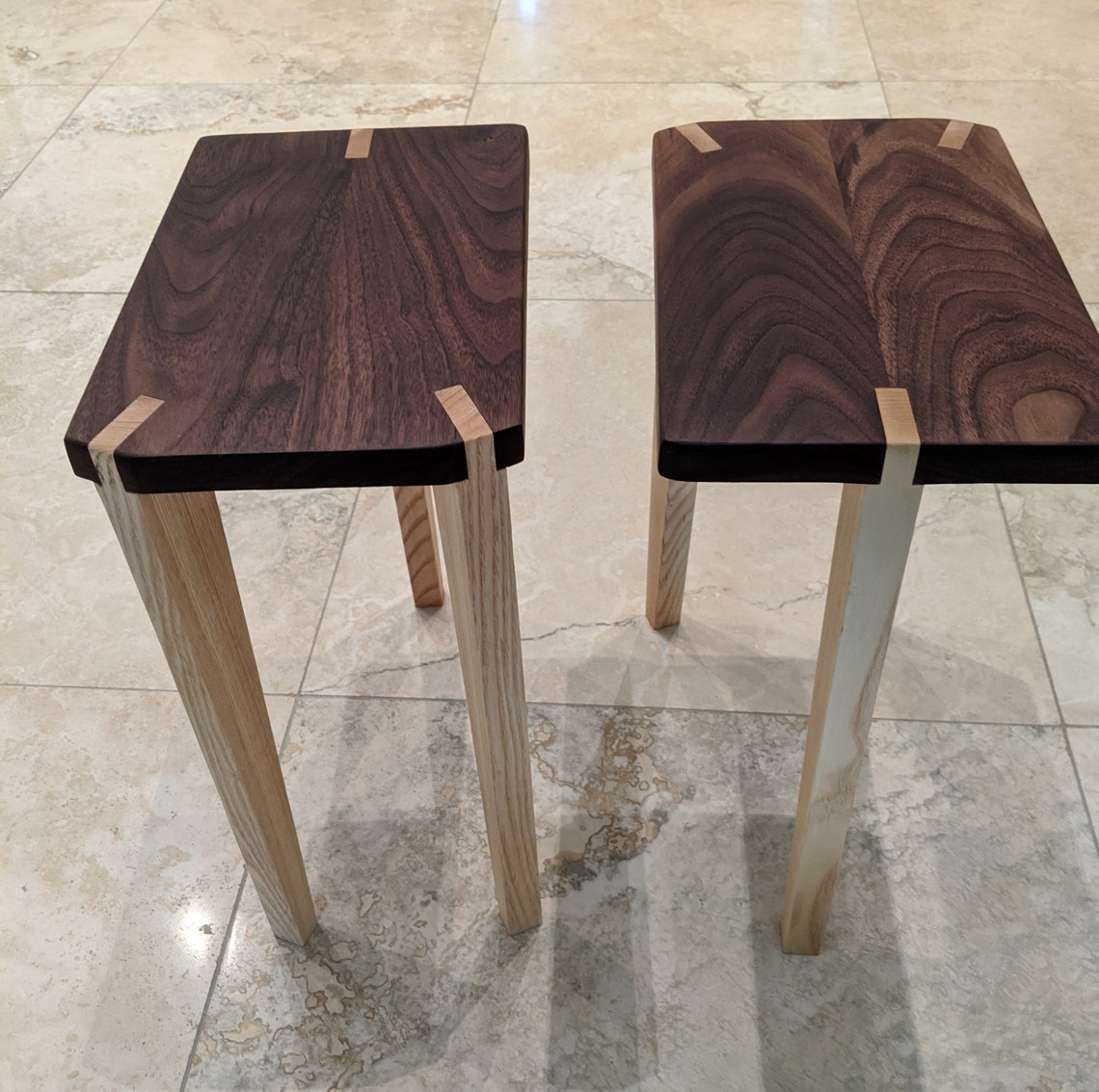 A Pair of Audio Speaker Stands or Side Tables Walnut Top - Etsy Australia