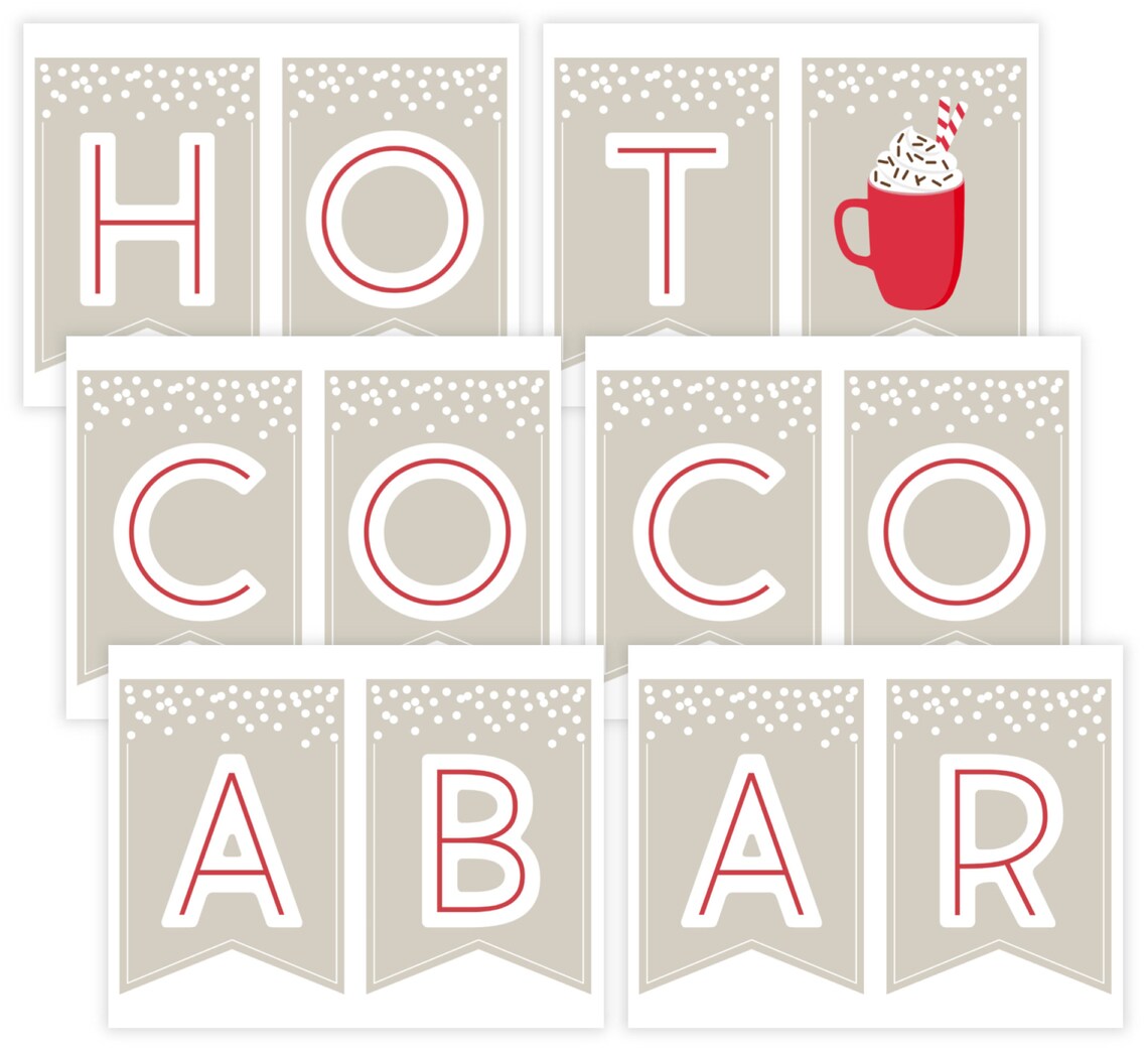 Hot Cocoa/hot Chocolate Bar/christmas Party Decorations - Etsy
