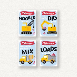 Construction Valentine Printable | Tractors | Crane | Dump Truck ...