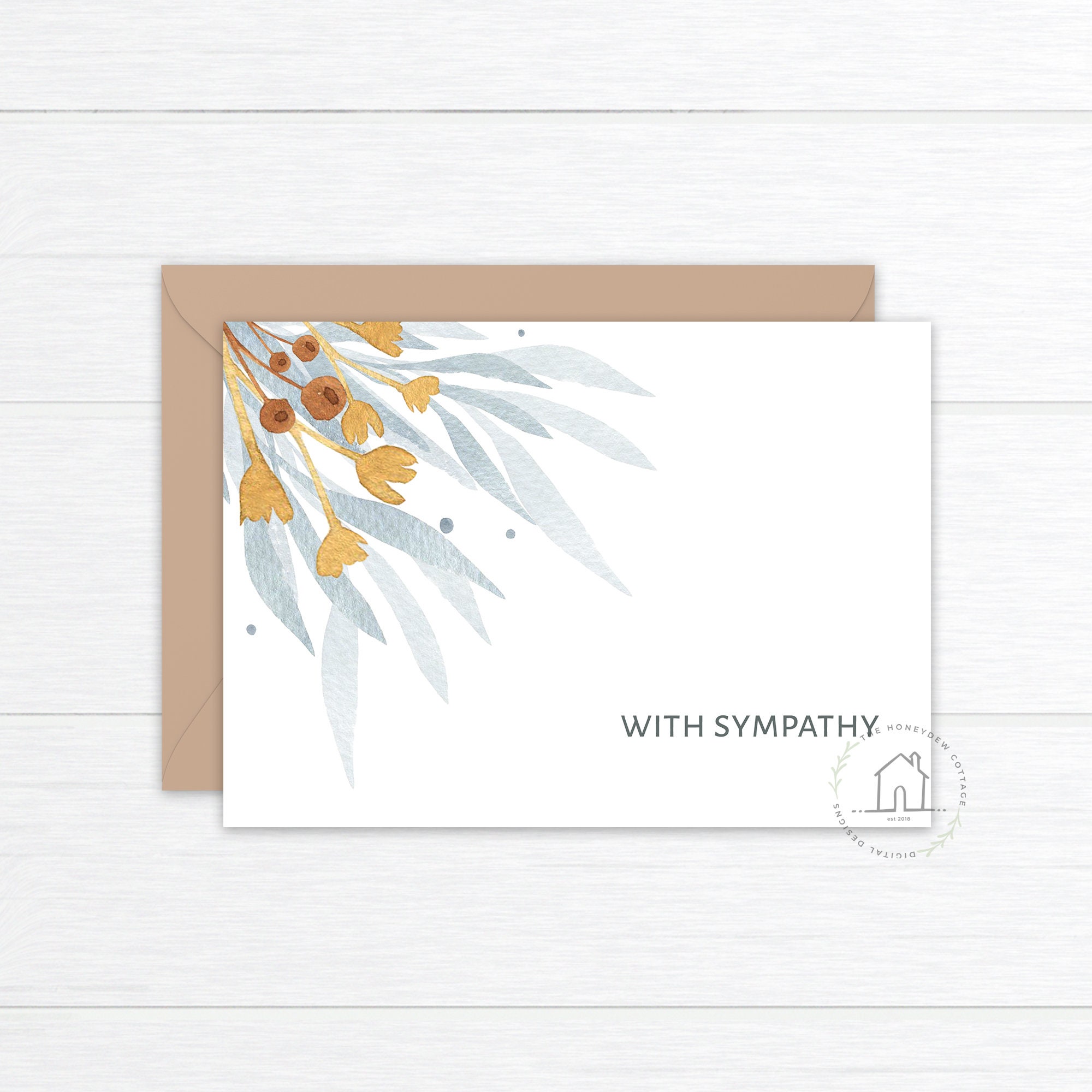 With Sympathy Card | Condolences | Bereavement | Loss - Etsy