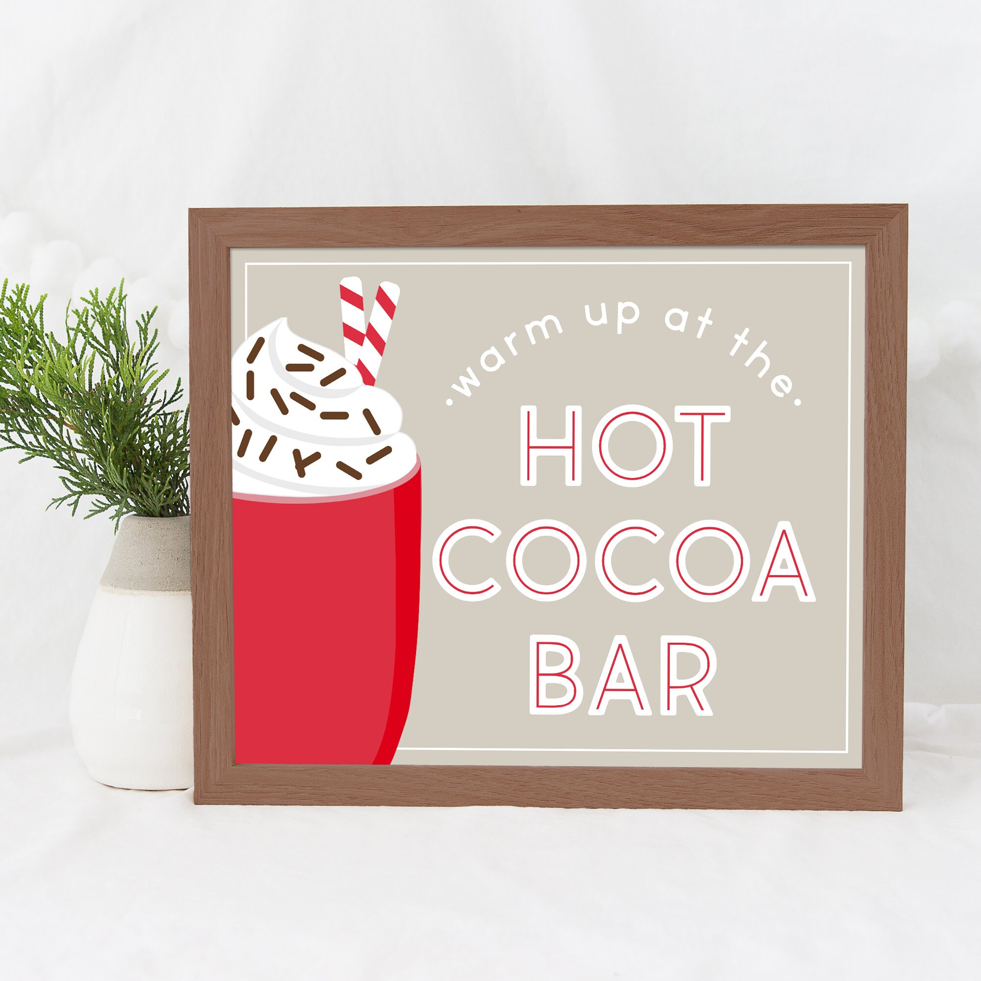 Hot Cocoa/hot Chocolate Bar/christmas Party Decorations Printable ...