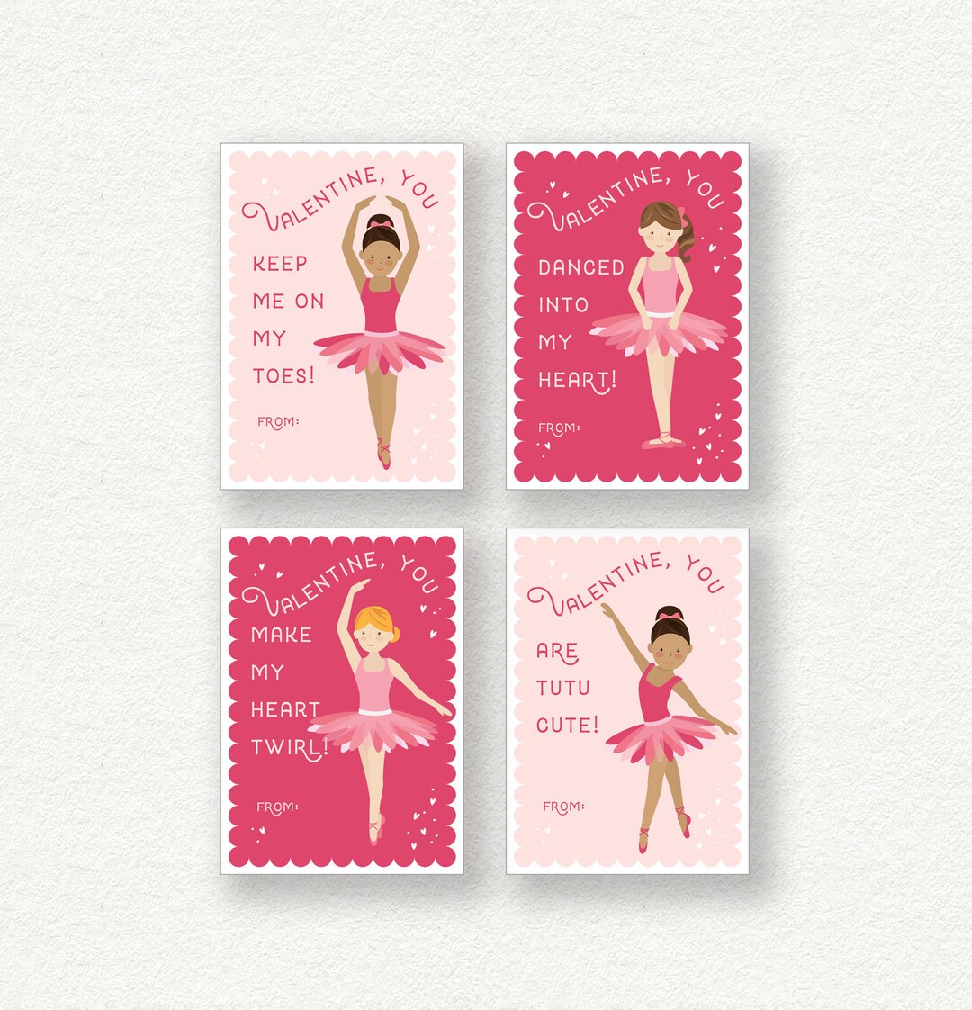 Ballet Valentine Printable | Dance | Ballerina - Etsy