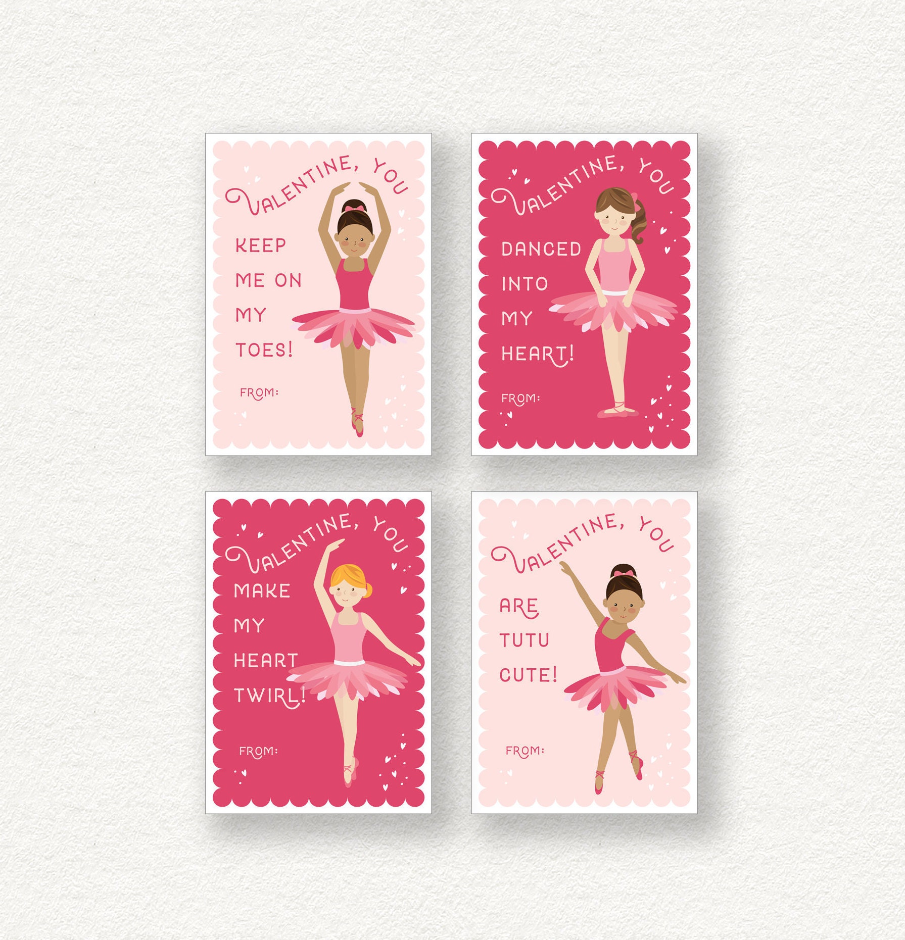 Ballet Valentine Printable | Dance | Ballerina - Etsy