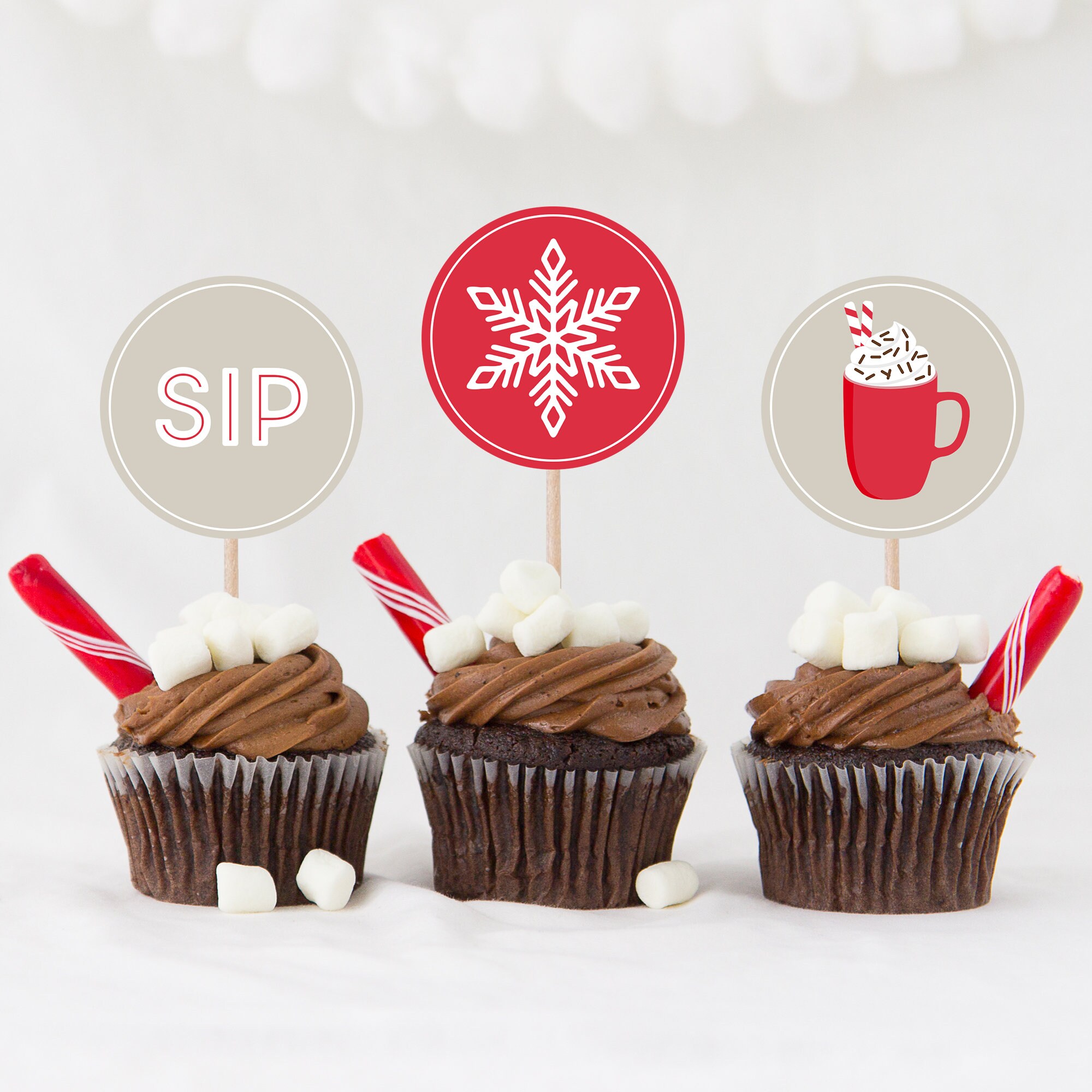 Hot Cocoa/hot Chocolate Bar/christmas Party Decorations Printable ...