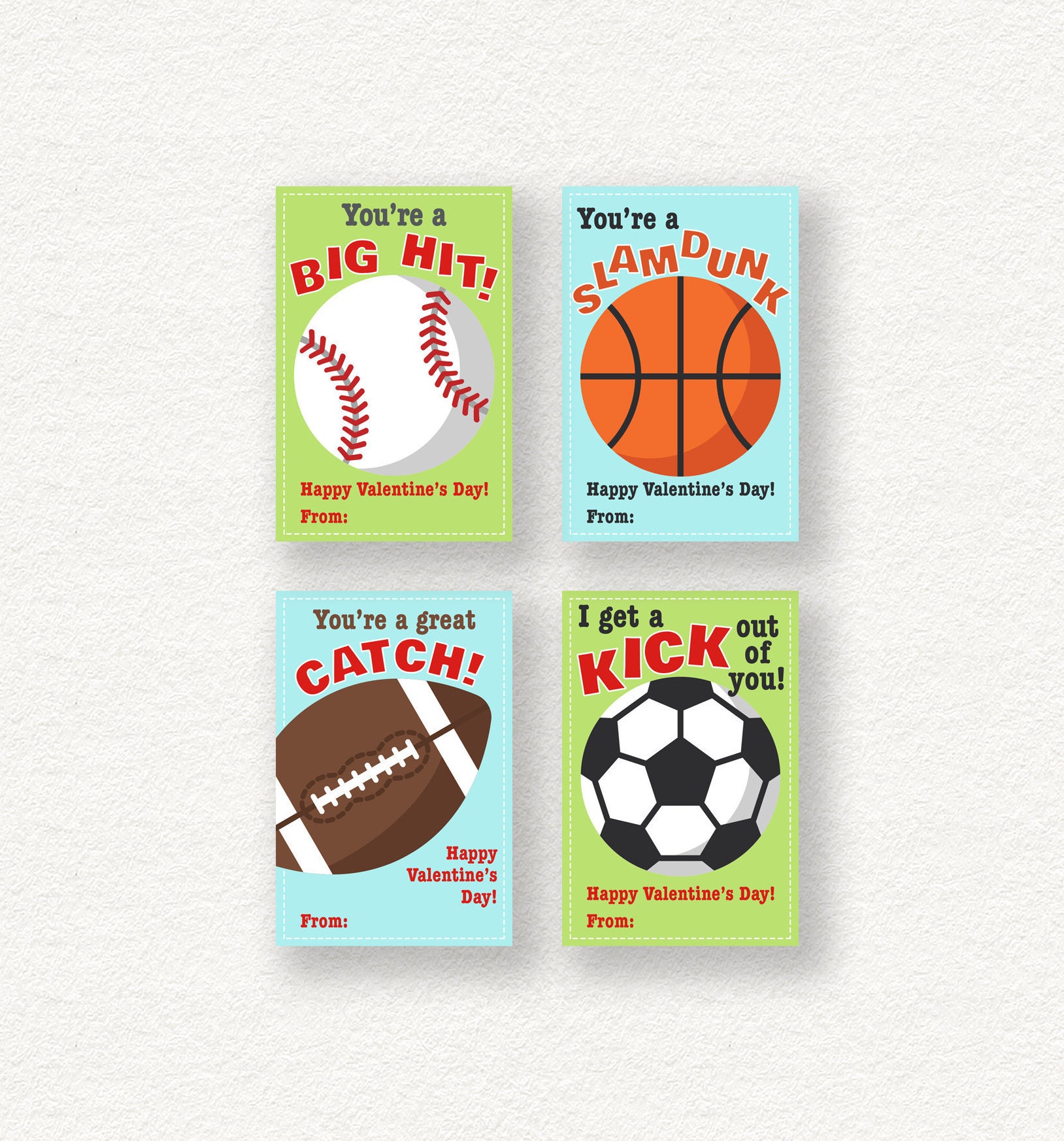 Sports Valentine Printable | Football | Basketball | Soccer | Baseball ...
