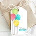 Birthday Balloons Gift Tags | Watercolor - Etsy