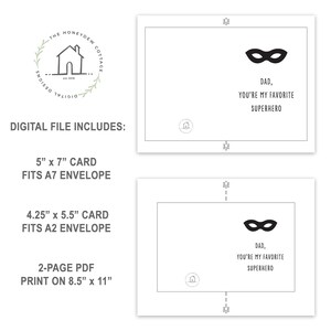 Superhero Card | Father | Dad - Etsy