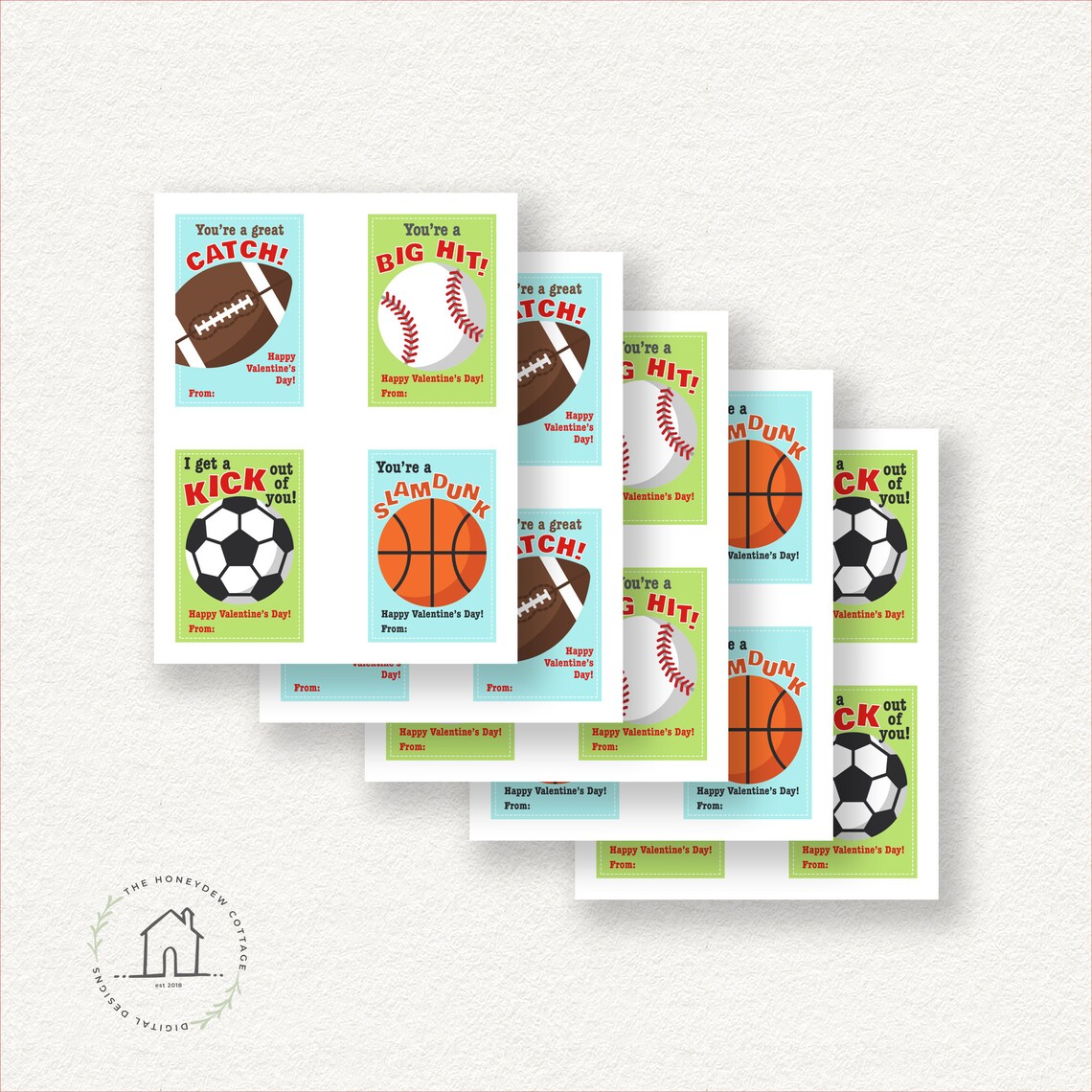Sports Valentine Printable | Football | Basketball | Soccer | Baseball ...