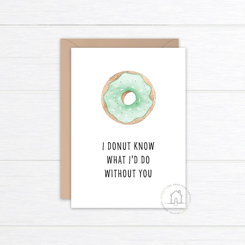 Donut Card | Any Occasion | Thank You | Teacher | Father's Day | Mother ...