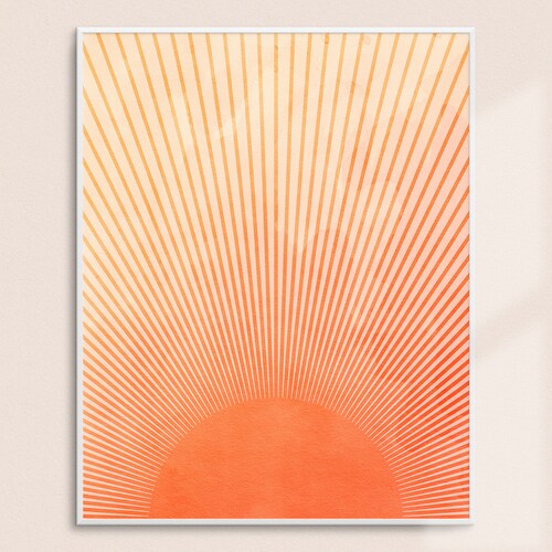 Abstract Retro Sun Print Mid Century Sunburst Retro Modern | Etsy