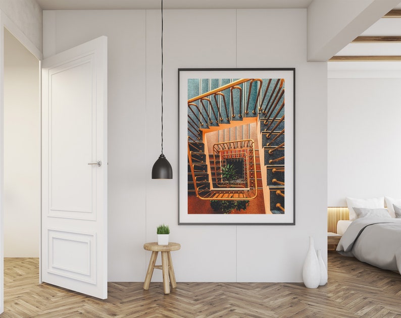 Vintage Stairs Poster // Stairs in Perspective Wall Art - Etsy UK