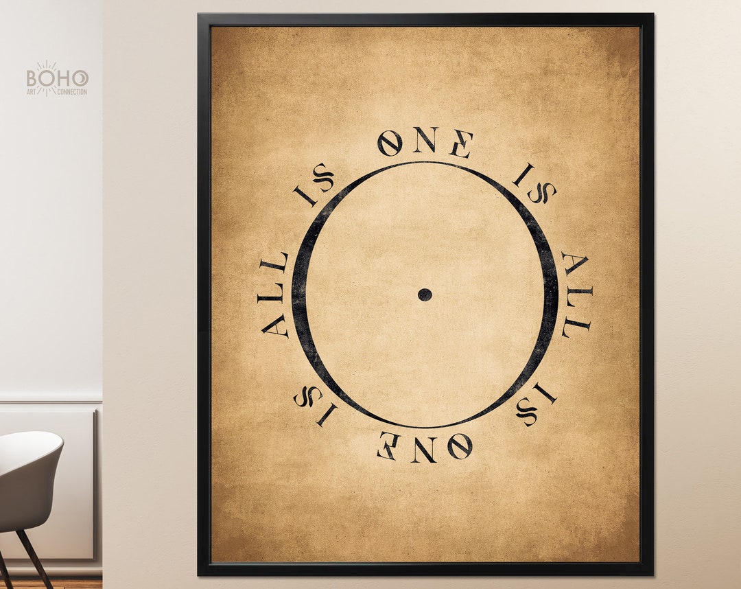 All is One One is All // Poster Wall Art - Etsy