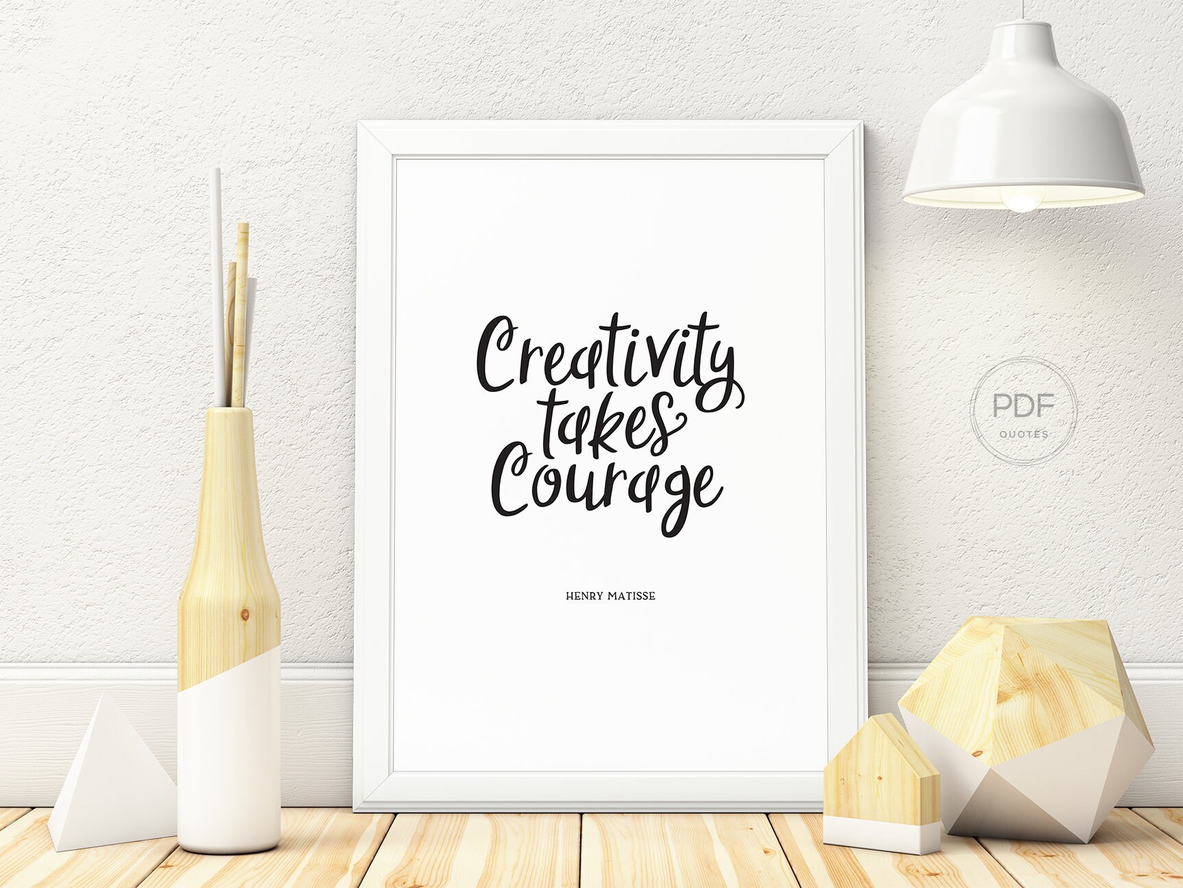 Creativity Takes Courage Henry Matisse Quote Poster Typography | Etsy