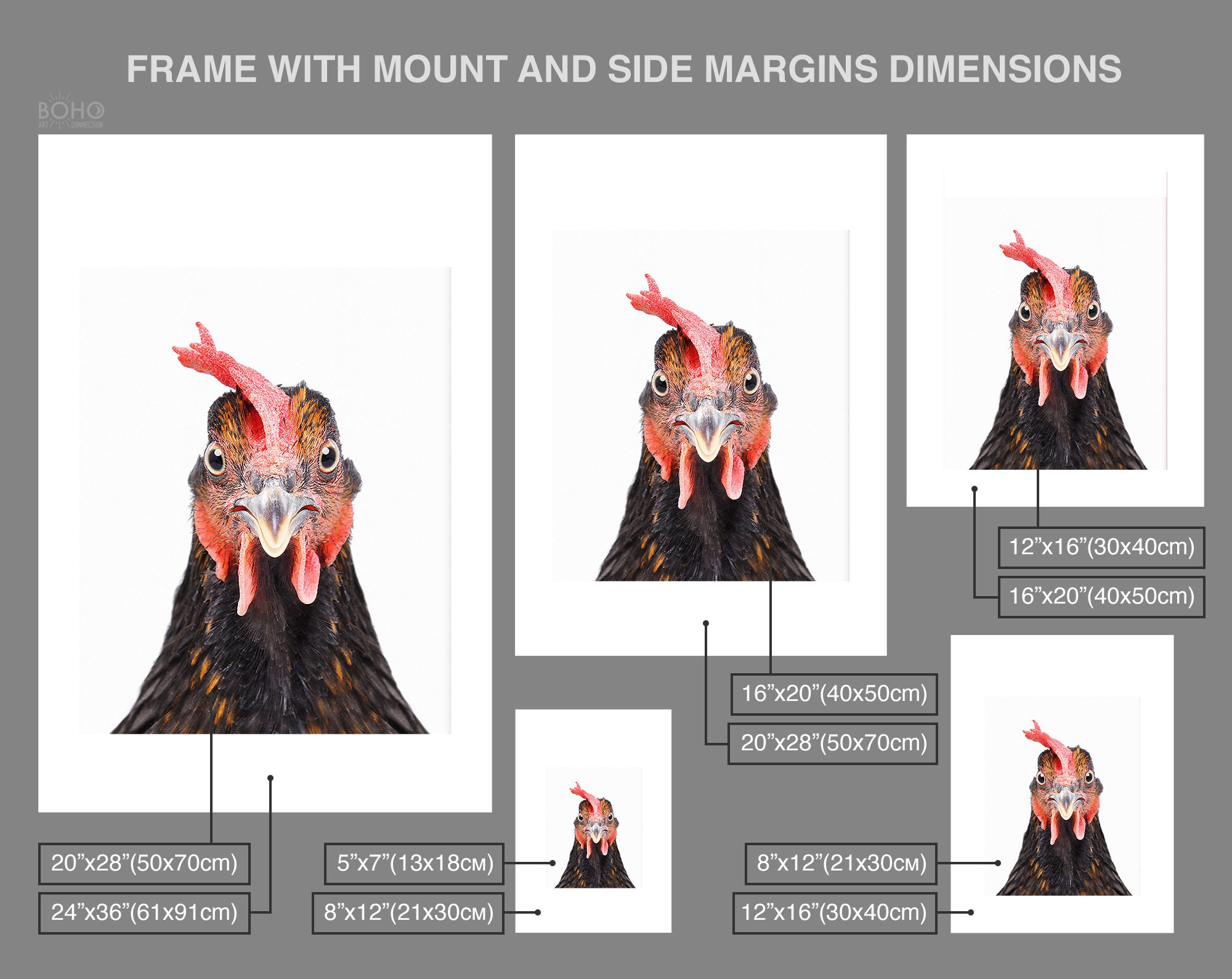 Two Chickens Prints // Cute Chickens Wall Art // Set of 2 - Etsy